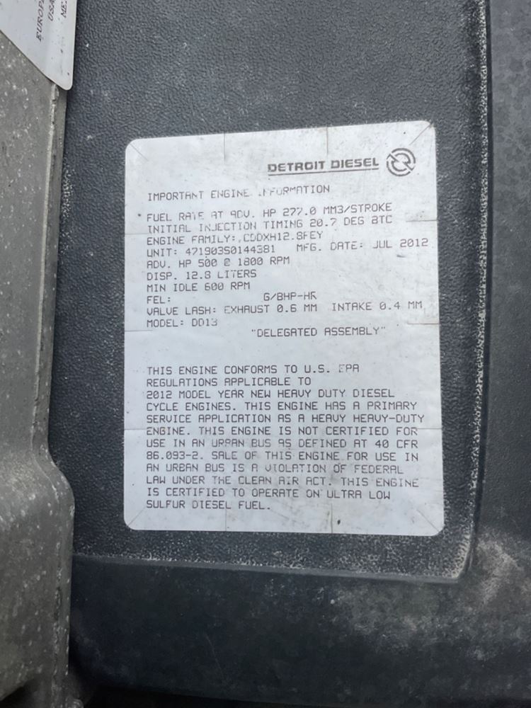 (Core) 2012 Detroit DD13, ENGINE ASSEMBLY (P-29278)