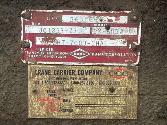 (Used) 1982 Spicer/TTC (MT), TRANSMISSION ASSEMBLY (P-112961)